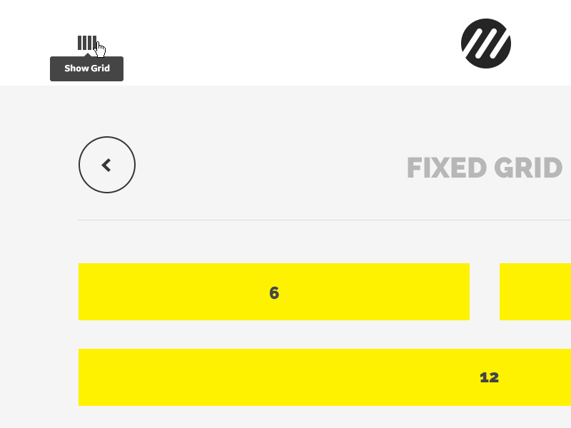 Profound Grid - "Fixed Grid" example page detail by Maria Wang on Dribbble