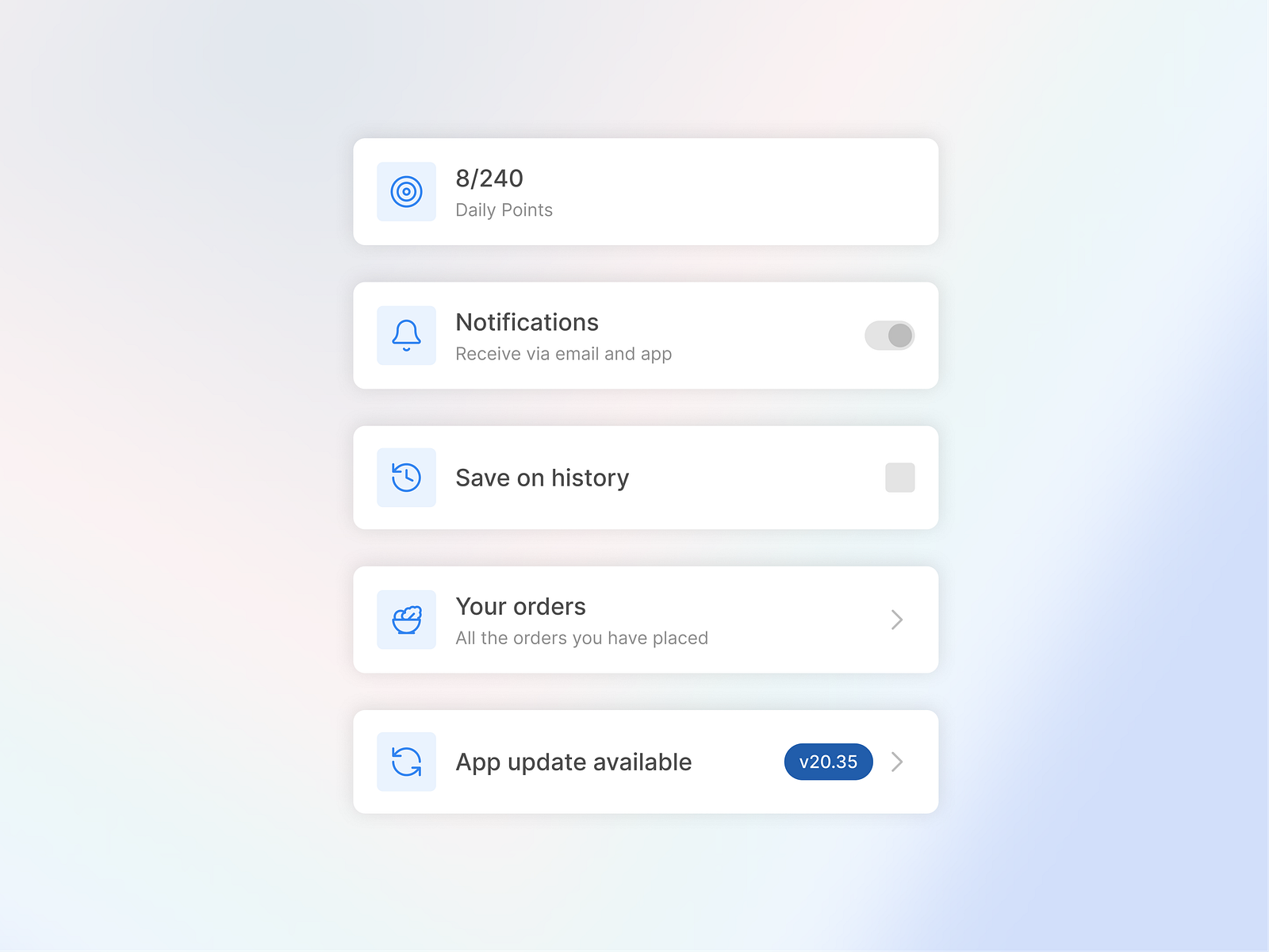 5 Card Styles - UI Component by Bardia Adibi on Dribbble