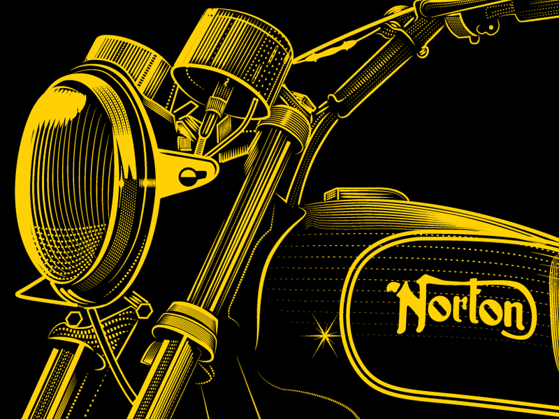 Norton Commando 750 by David Cran on Dribbble