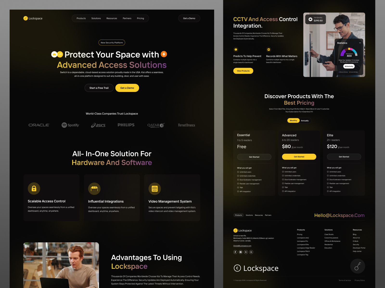 Lockspace - Security Landing page | Cybersecurity Website by Firqah Lab-UX UI | Web Design | Web ...