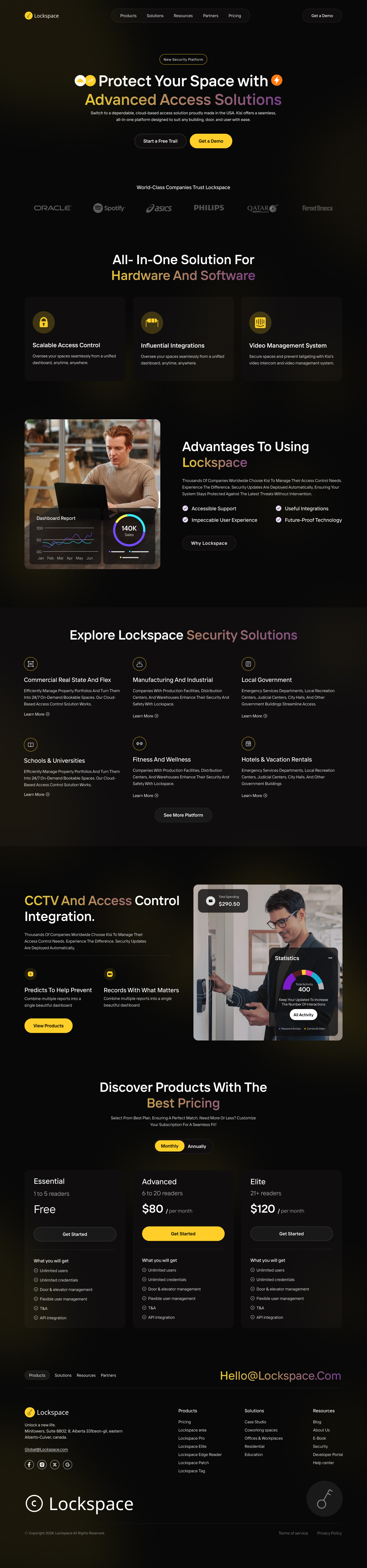 Lockspace - Security Landing page | Cybersecurity Website by Firqah Lab-UX UI | Web Design | Web ...
