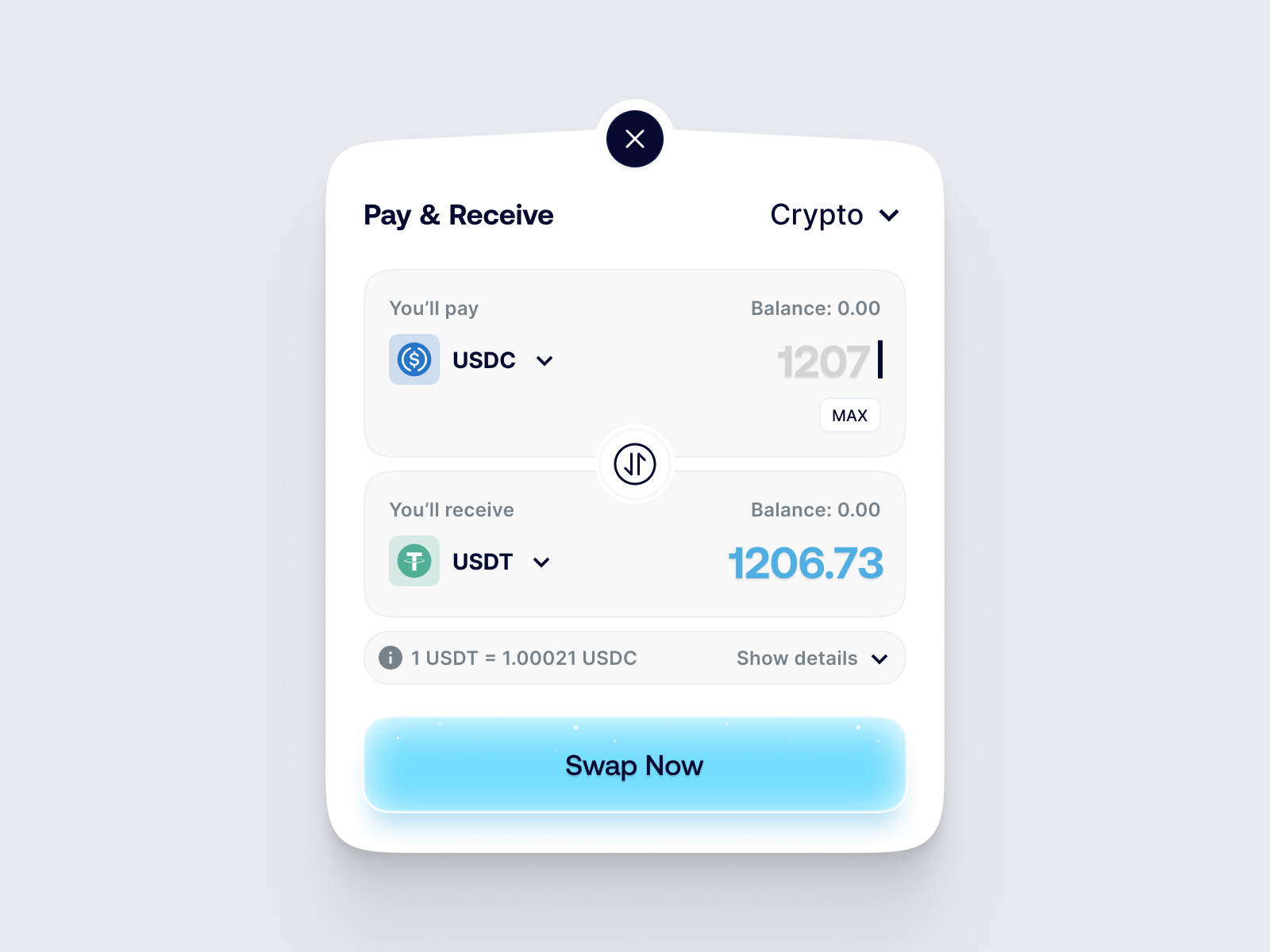 Swap Component by Tribhuvan Suthar on Dribbble