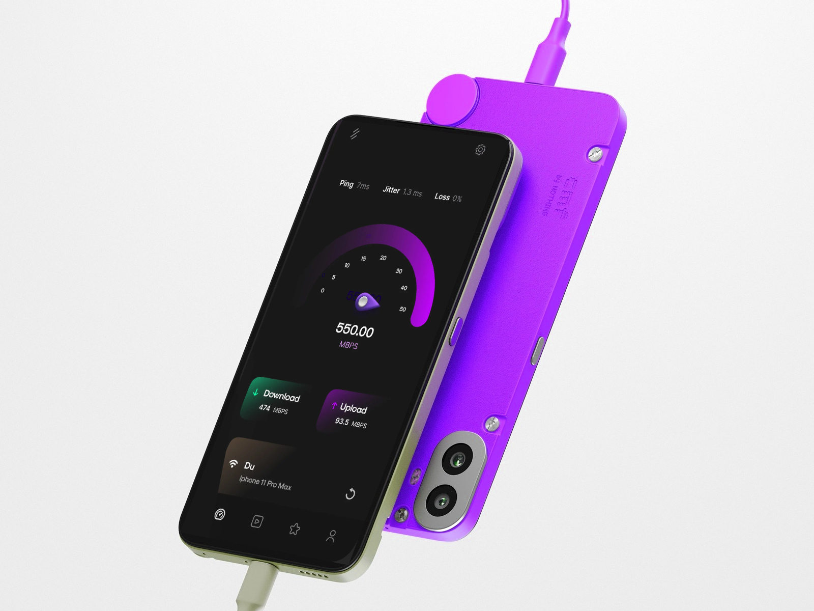 Speed Test App Ui Design by Ghulam for Upnow Studio on Dribbble
