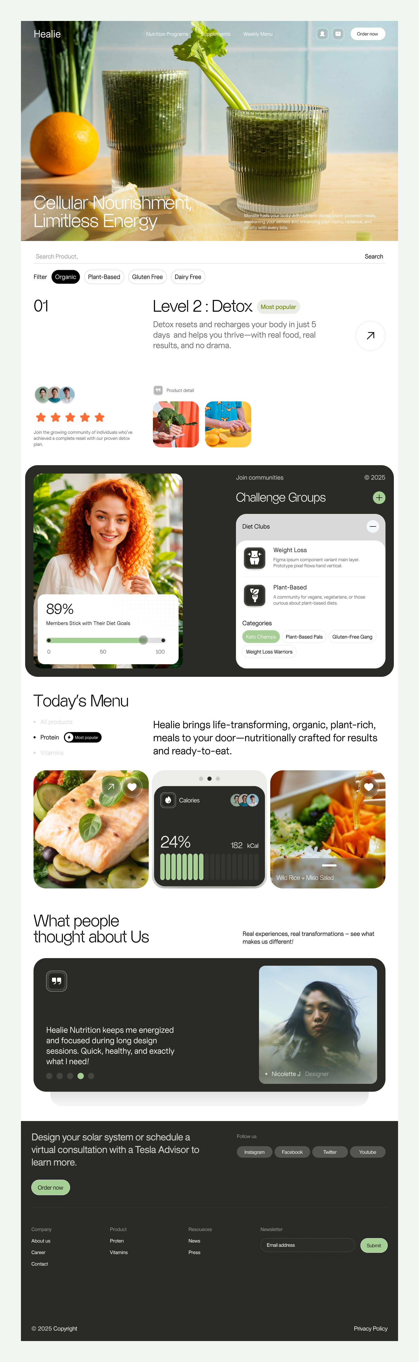 Healie - Nutrition Website by Royhan ® for One Week Wonders on Dribbble