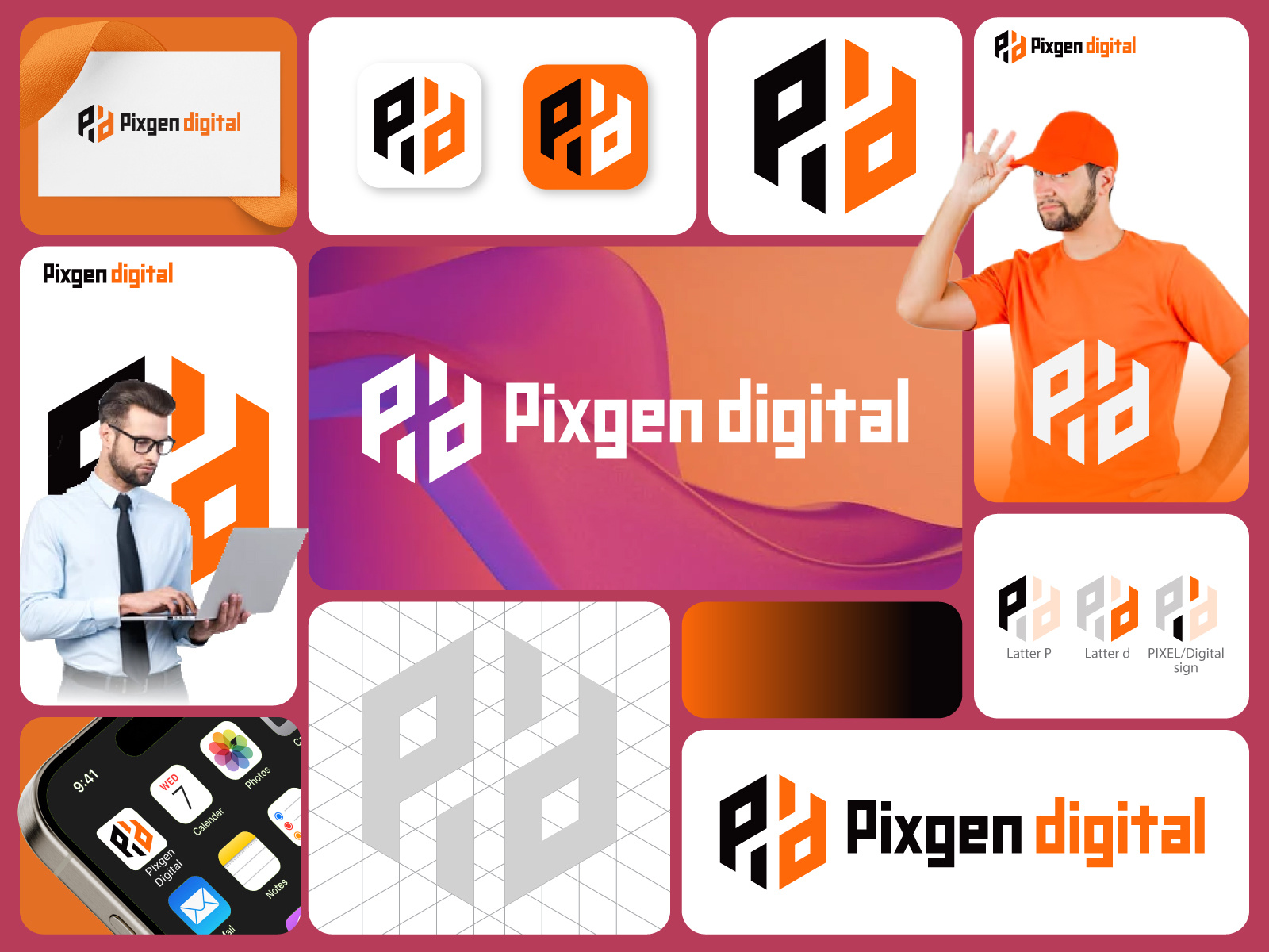 Pixgen Digital Logo Design by Maruf Khan on Dribbble