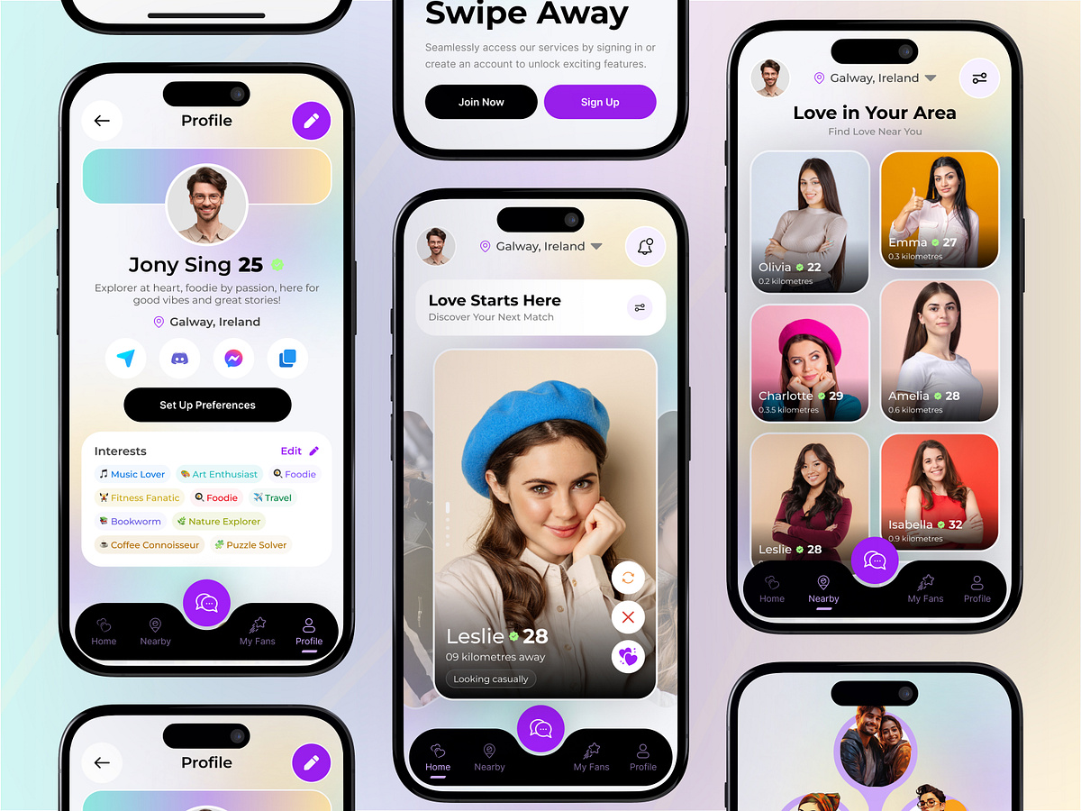 Dating App UI Design by Anik Deb on Dribbble