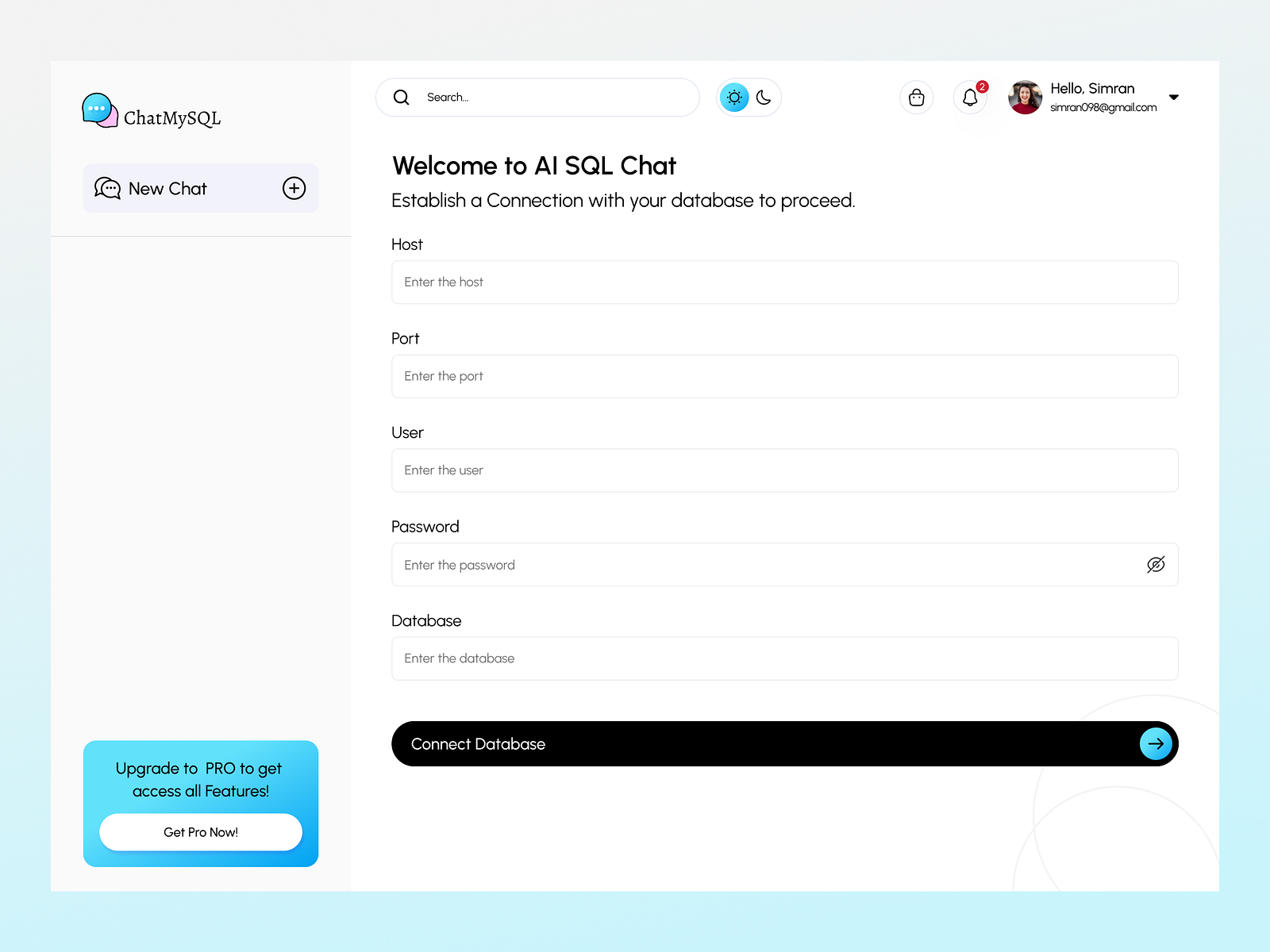 AI Chat With MySQL by Brilworks Software on Dribbble