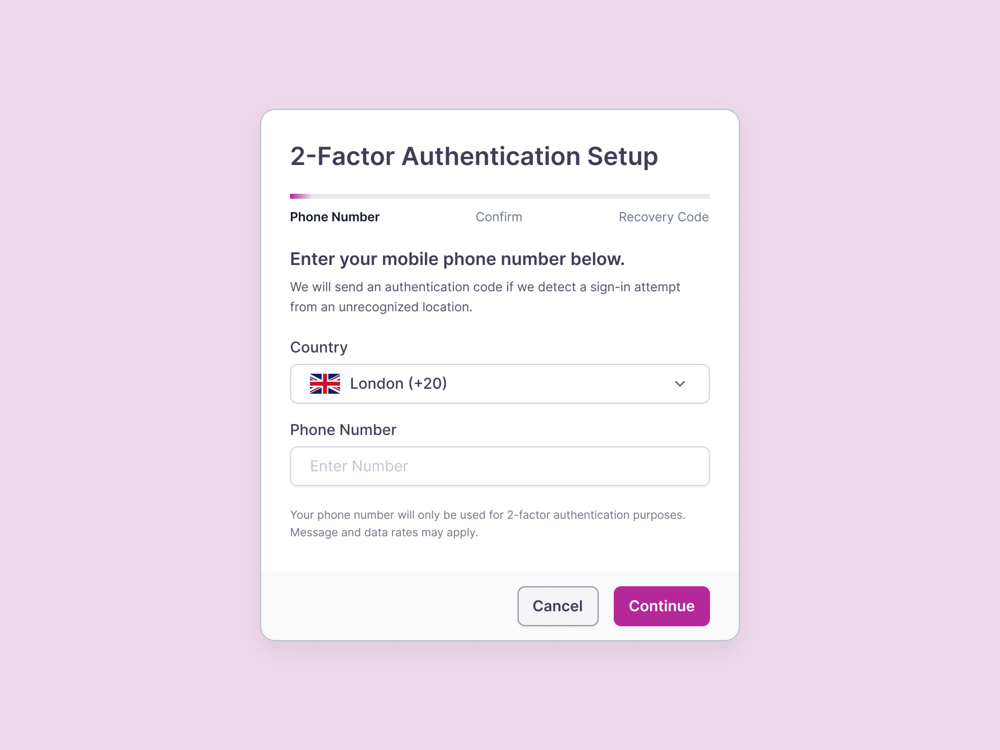 2 Factor Authentication Setup Guie by Sourav Maity for Parcelle on Dribbble