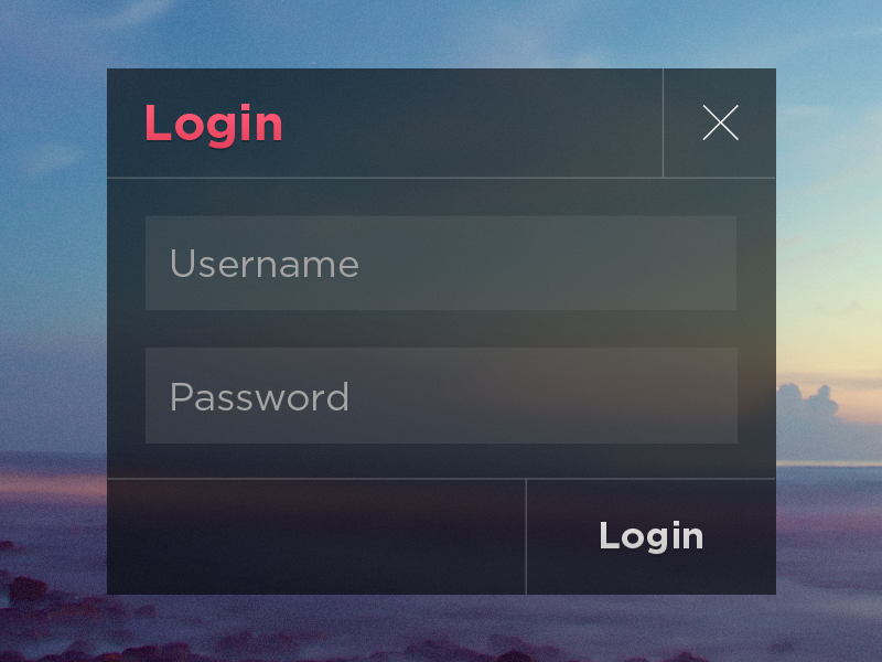 Simple Login Screen by Pierre Klein on Dribbble