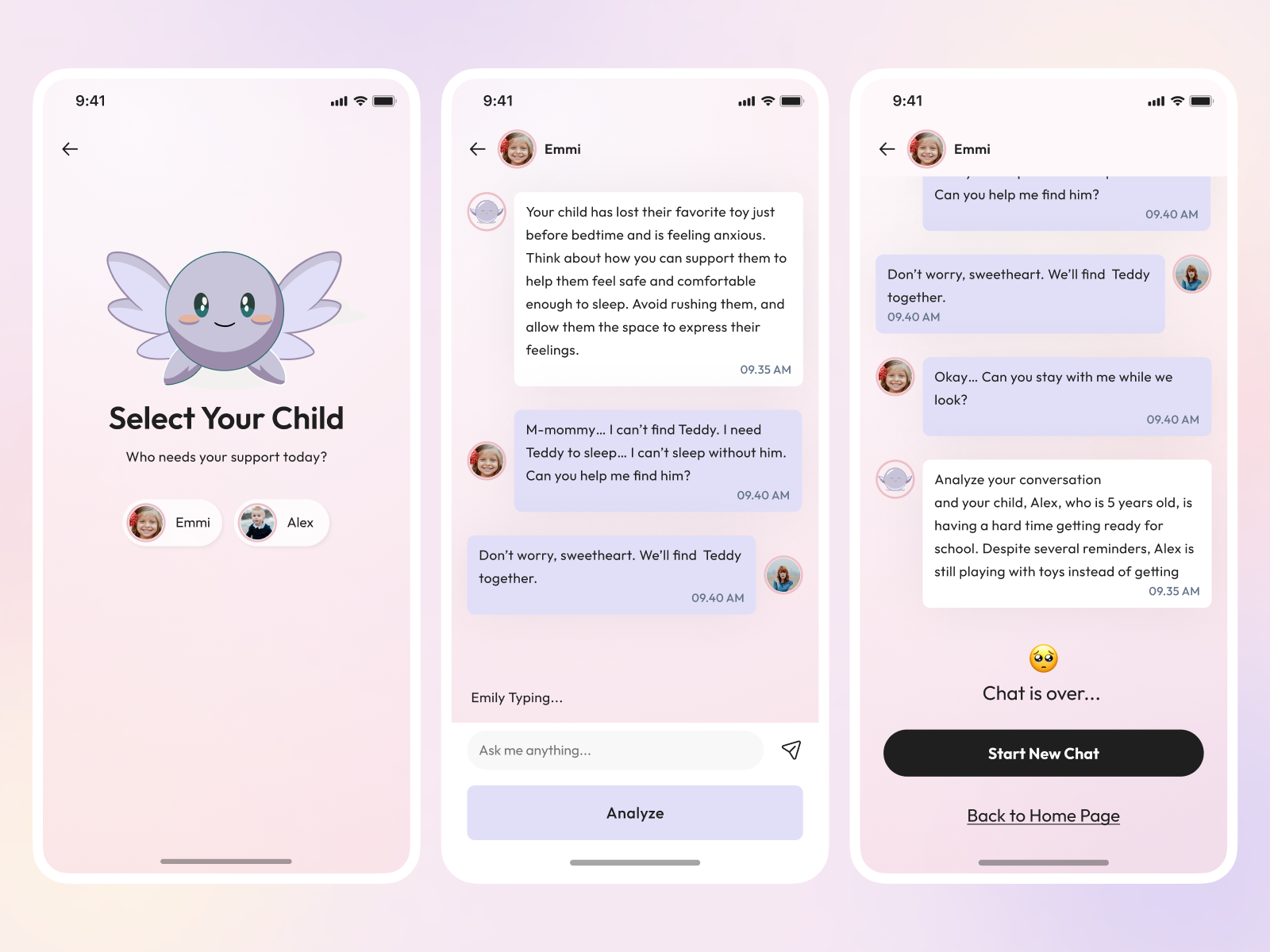 UI/UX Mobile App Design for a Gamified AI App | Parenting App by Anna ...
