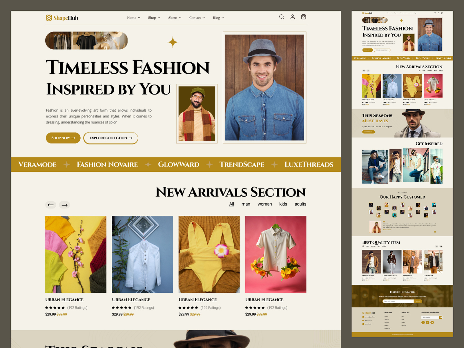 Modern Fashion Shop Website UI Design by Asraful I. on Dribbble