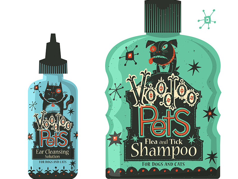 Voodoo Pets - packaging by SteveSimpsonDOTcom on Dribbble