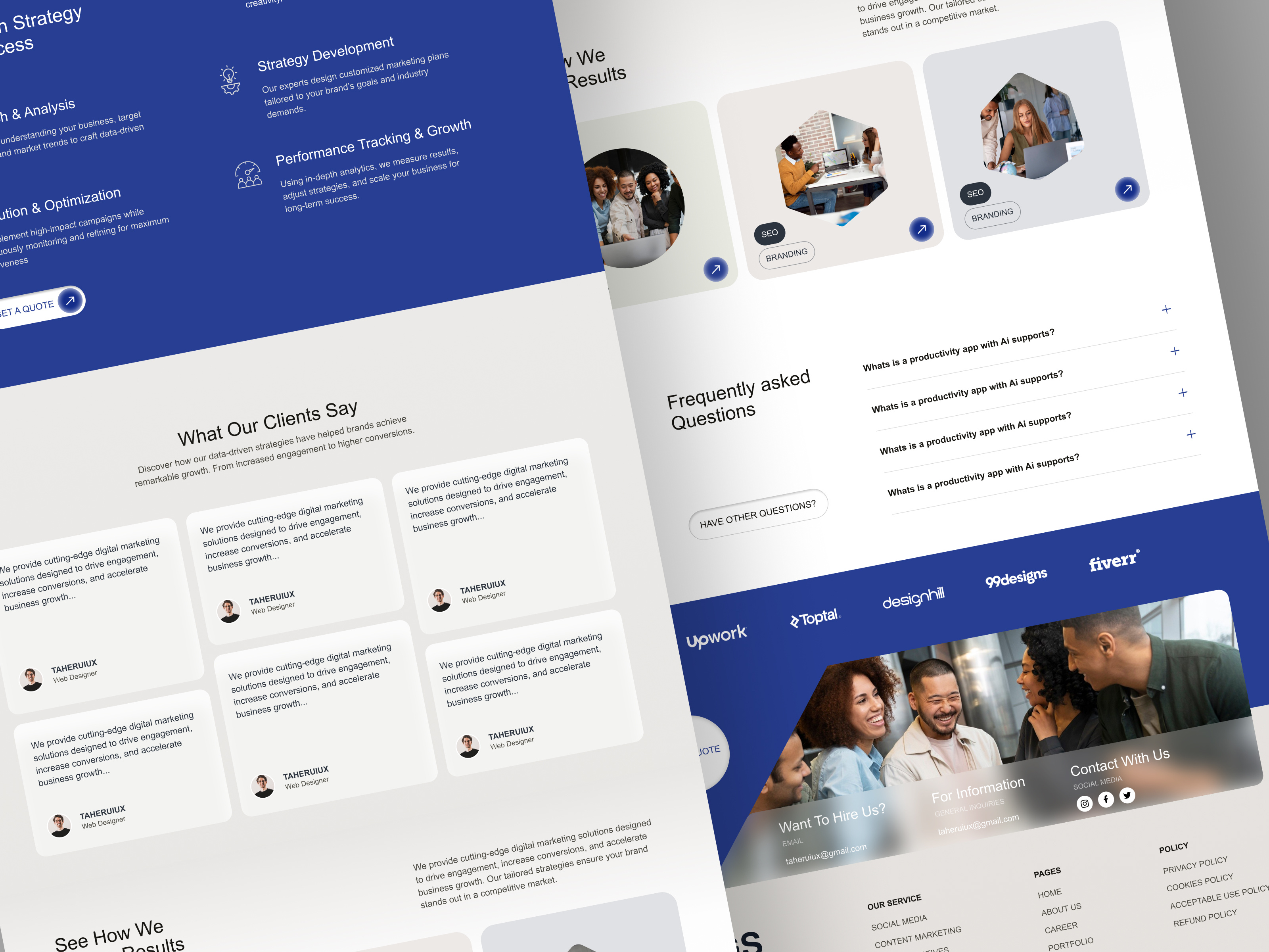 Digital Marketing Agency Website Redesign 🎯 by Taher on Dribbble