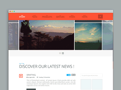 GIF - Template Website by Barthelemy Chalvet for Bruno on Dribbble