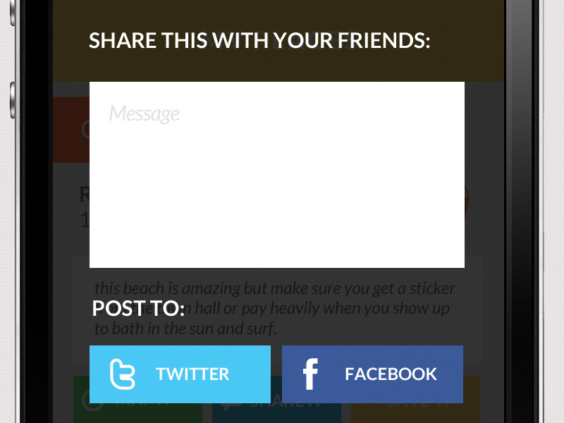 simple share overlay iOS by Chris Gillis on Dribbble
