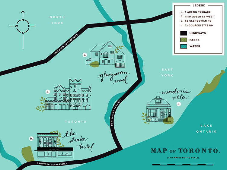 Map of Toronto by Aprile Elcich on Dribbble