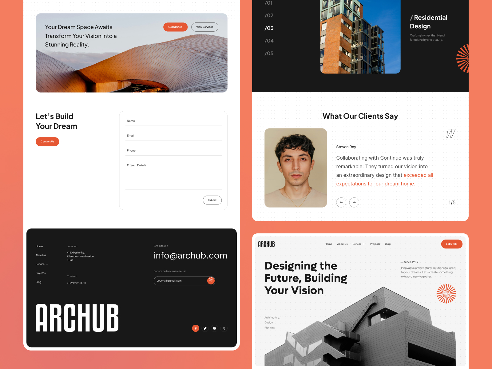 Architecture Firm Landing Page by PlutoHub on Dribbble