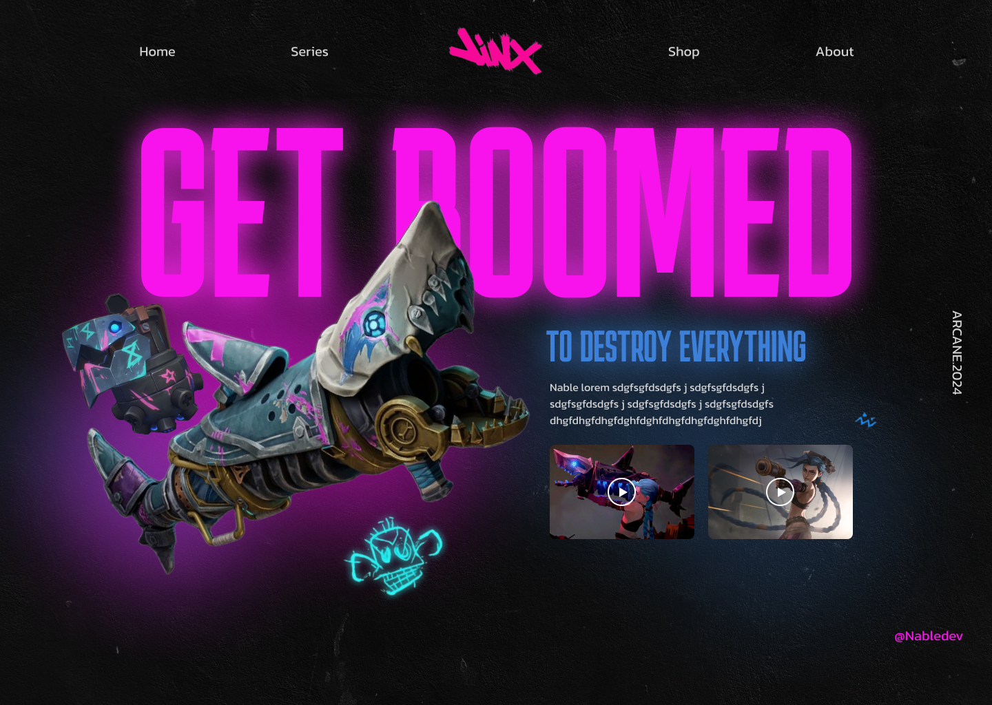 Jinx inspired Design by Ethan Rusafa on Dribbble