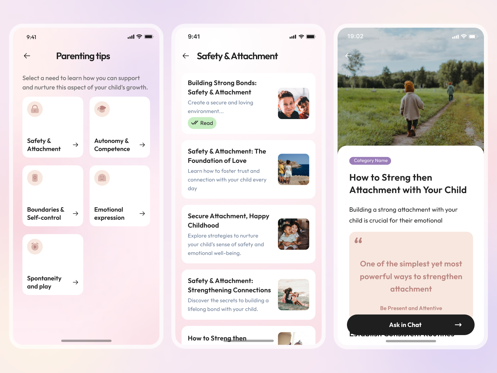 UI/UX Mobile App Design for a Gamified AI App | Parenting App by Anna ...
