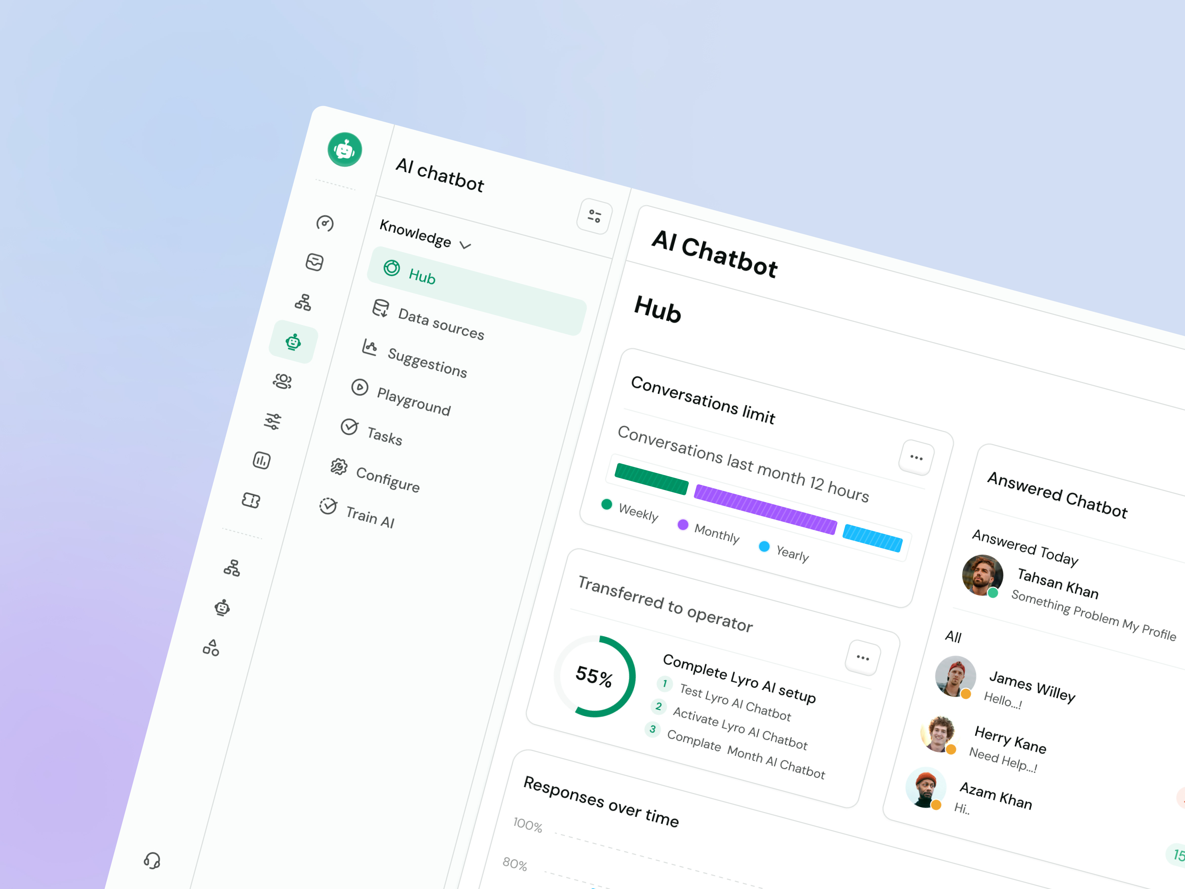 AI Chatbot Hub Dashboard Design by Anuwar Hossen on Dribbble