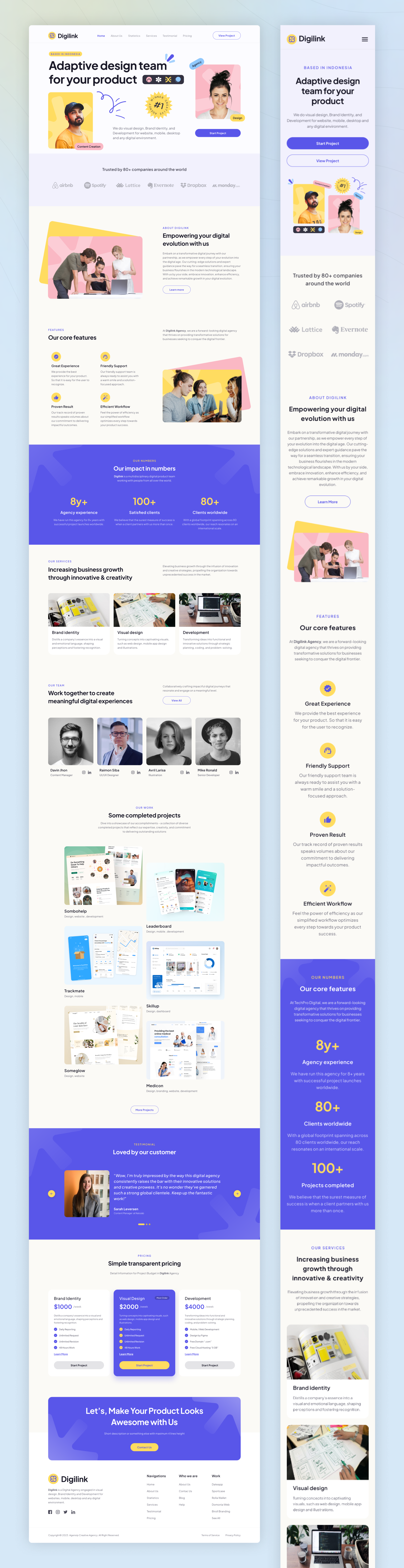 Digilink - Digital Agency Landing Page - Responsive Mobile by Tegar ...