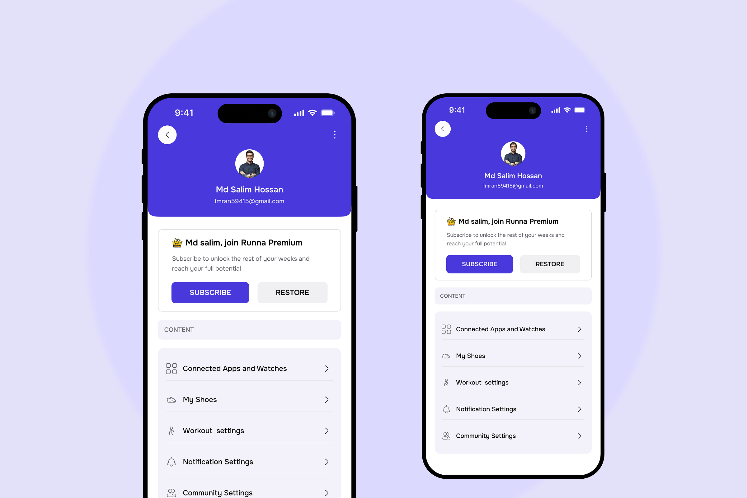 Profile Page - Mobile App by Tanvir Shough on Dribbble