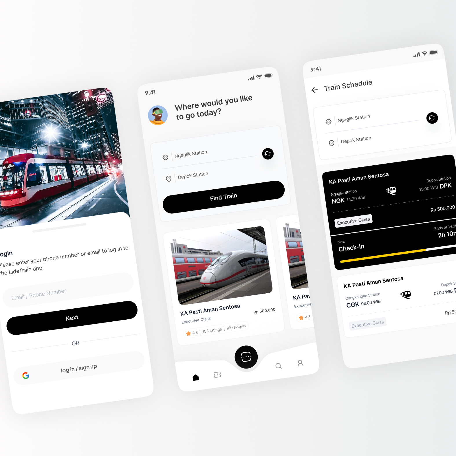 Train Ticket Booking App UI Design Concept by Akbar Hari Mukti on Dribbble