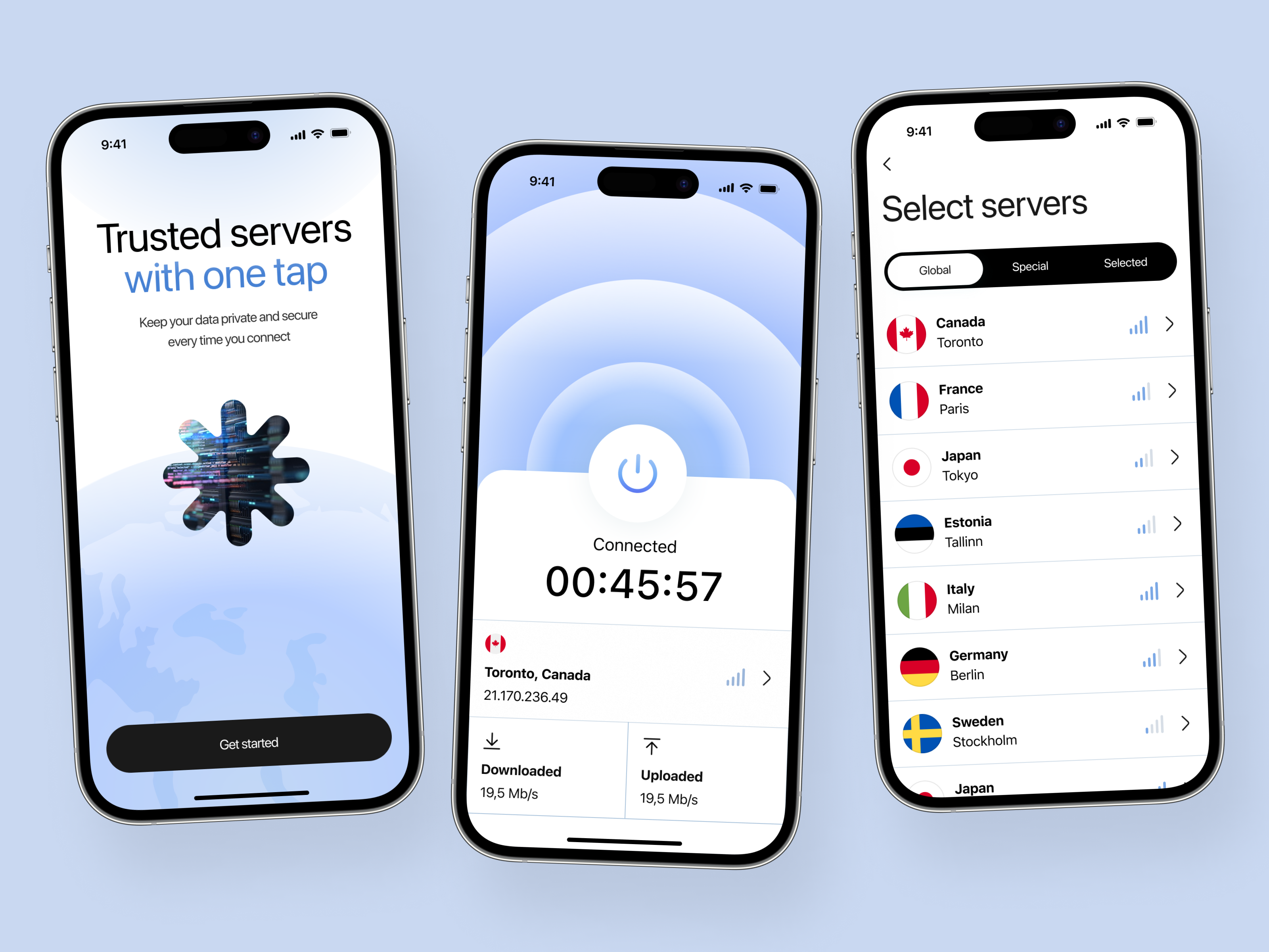 VPN Mobile App by Ronas IT | UI/UX Team on Dribbble