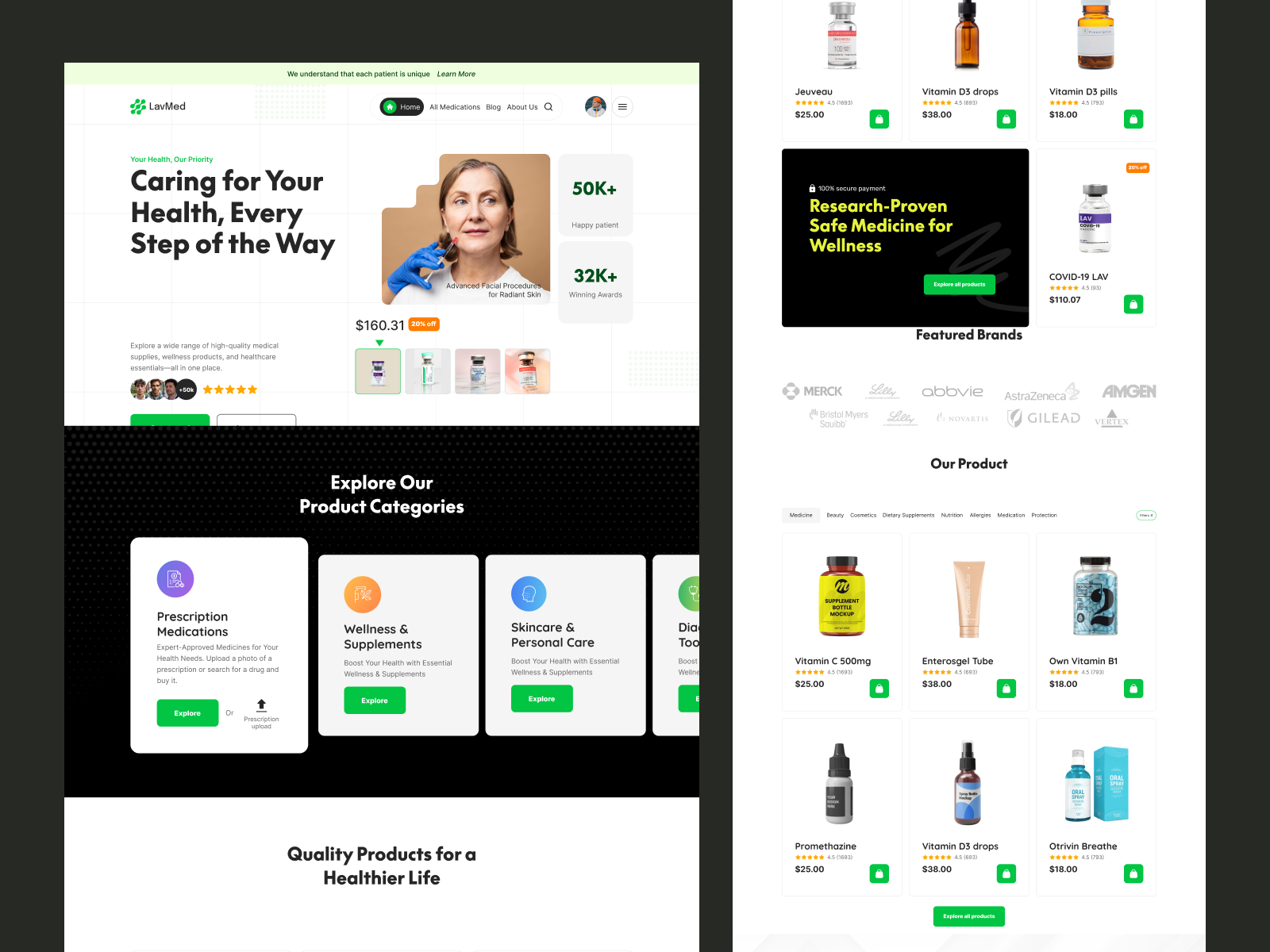 Health & Wellness E-commerce Website Design by Ovious.Studio Designs on ...