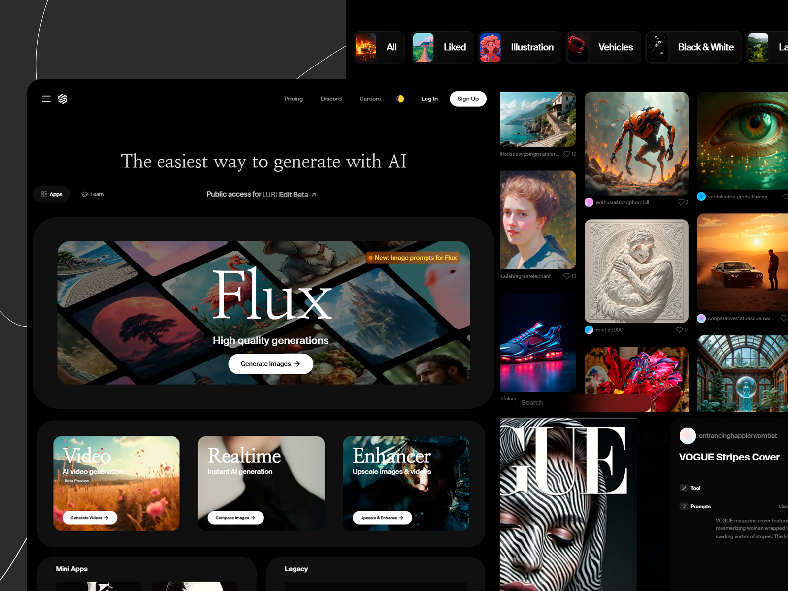 Flux: AI Image Generator Platform by Endpoint on Dribbble