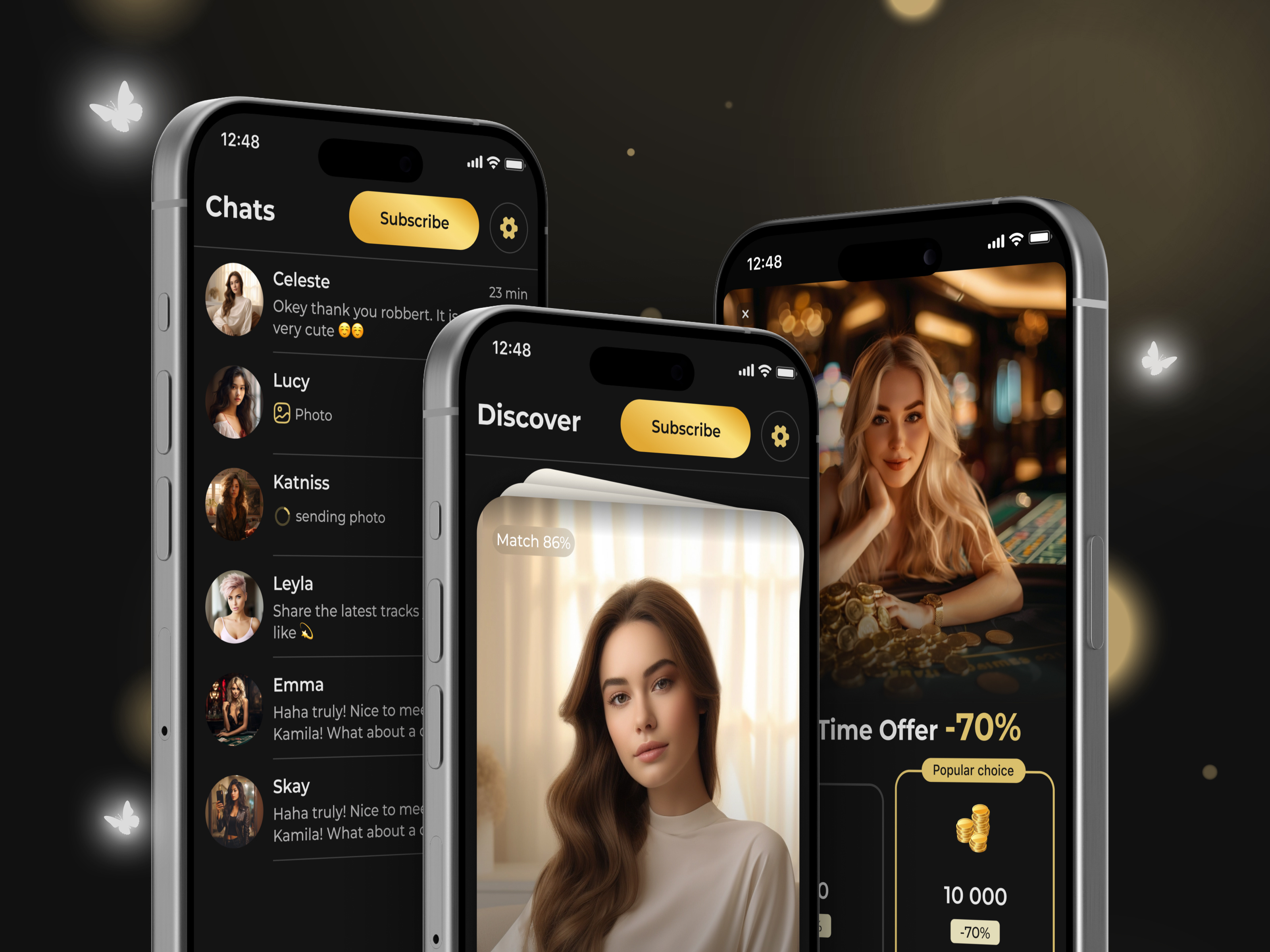 Gen AI Mobile AI Chatbot Landing page App Candy AI by ByteTown on Dribbble
