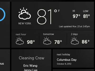 Wallboard Weather by Matthew Ortega on Dribbble