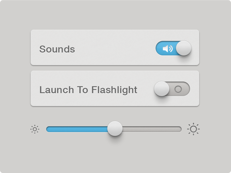Settings UI by Dan Monaghan on Dribbble