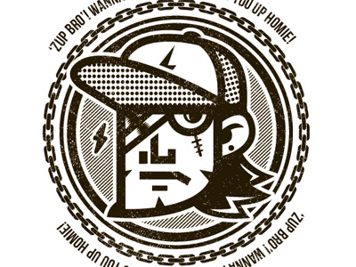 Alternate version 'Zup Guy Badge by Frank Rodriguez on Dribbble