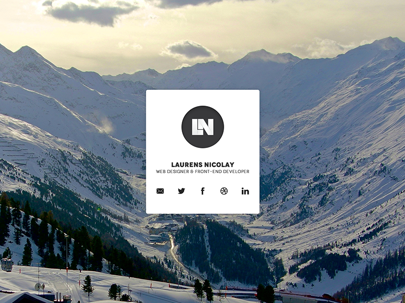 Intro Page Website by Laurens Nicolay on Dribbble