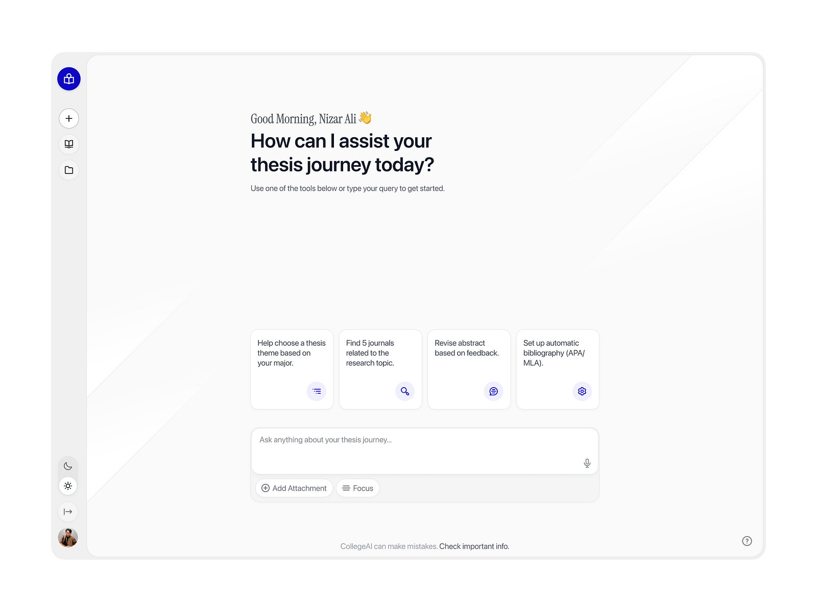 Thesis AI Assistant by Nizar Ali ⚡ on Dribbble