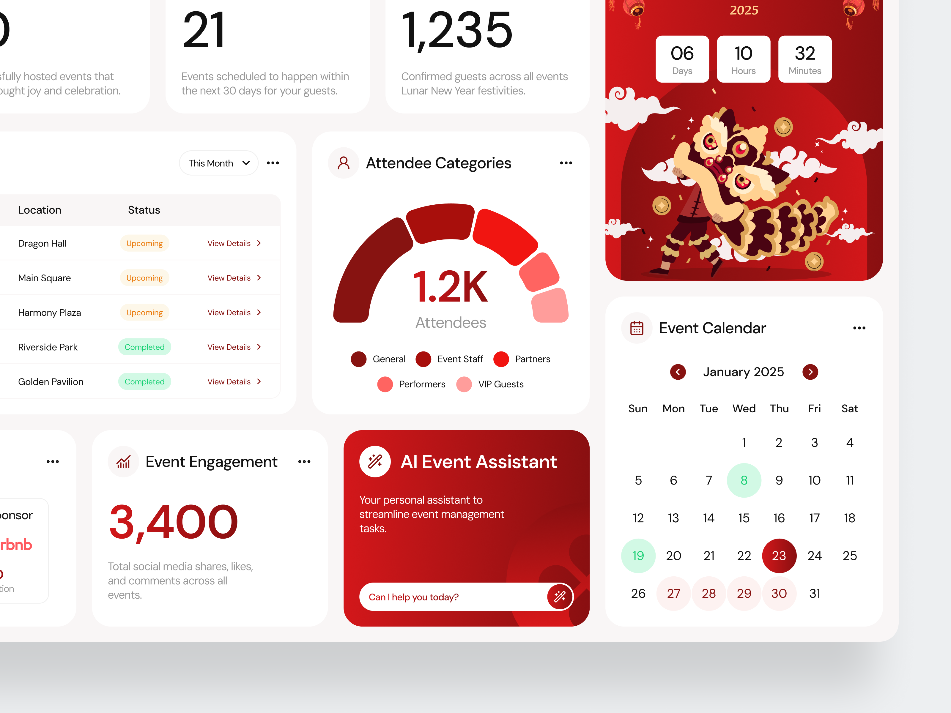 Eventnora - Dashboard Manager for your Event by dpopstudio on Dribbble