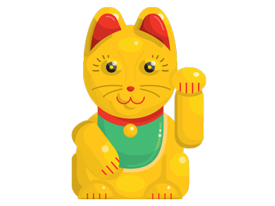 lucky cat (GIF) by Abby Putinski on Dribbble