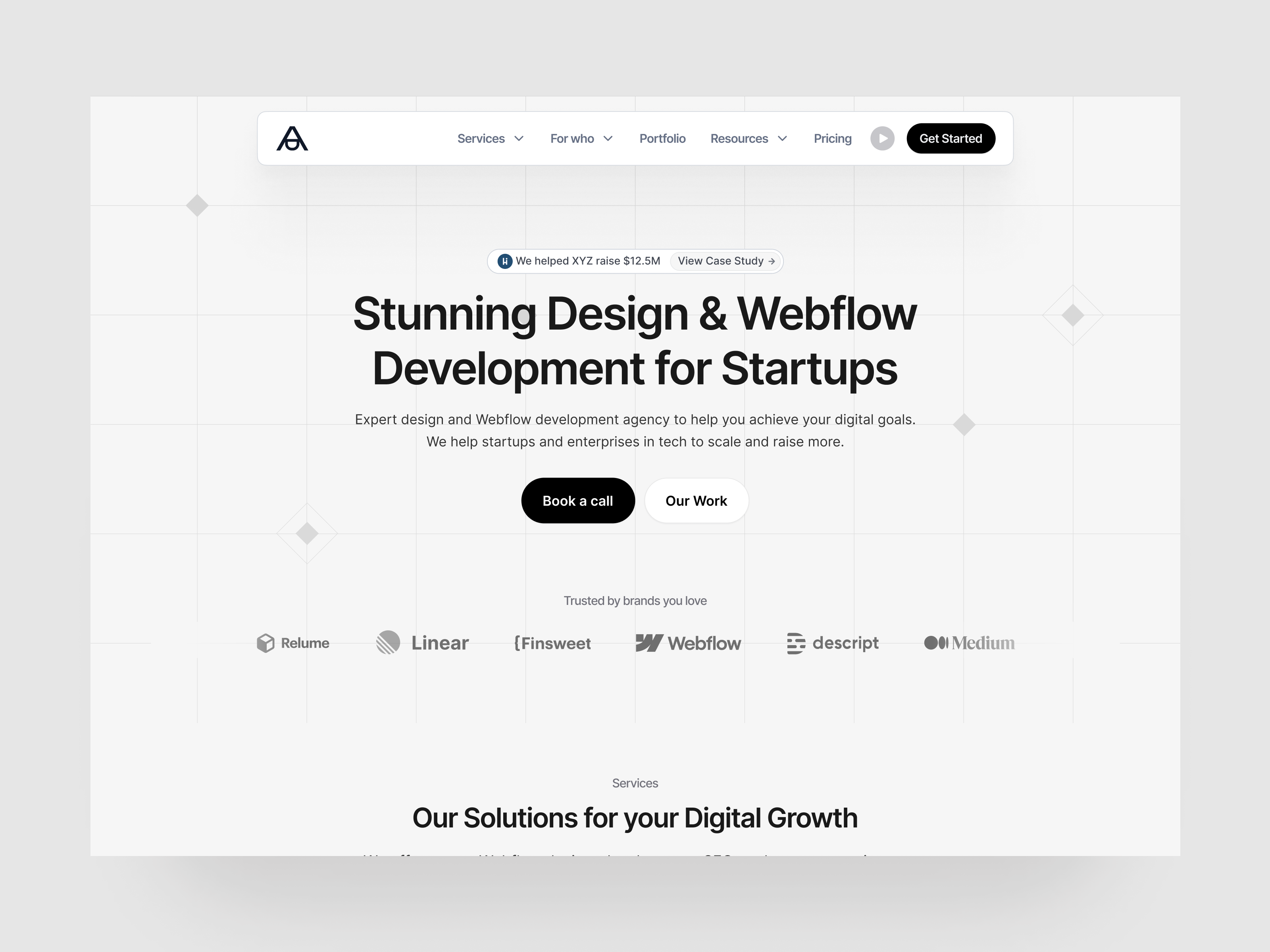 Webflow UI Design designs, themes, templates and downloadable graphic ...