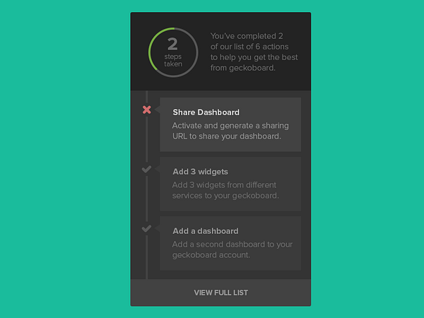 Checklist UI by Ben Garratt on Dribbble