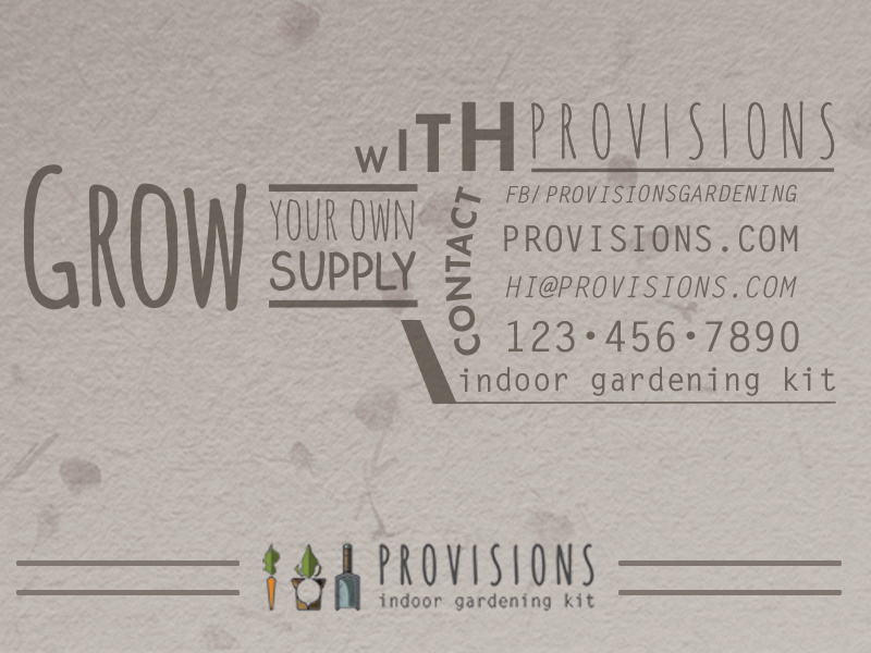 Provisions Business Card by Janus Esclair on Dribbble