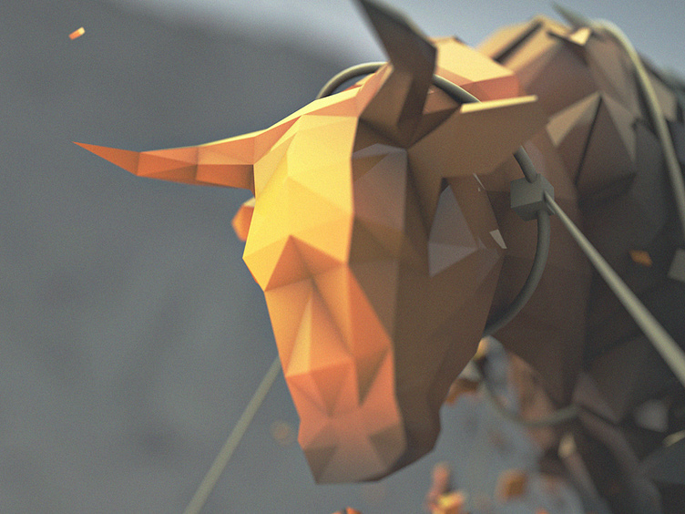Low Poly Bull by Skyler Ray Taylor on Dribbble