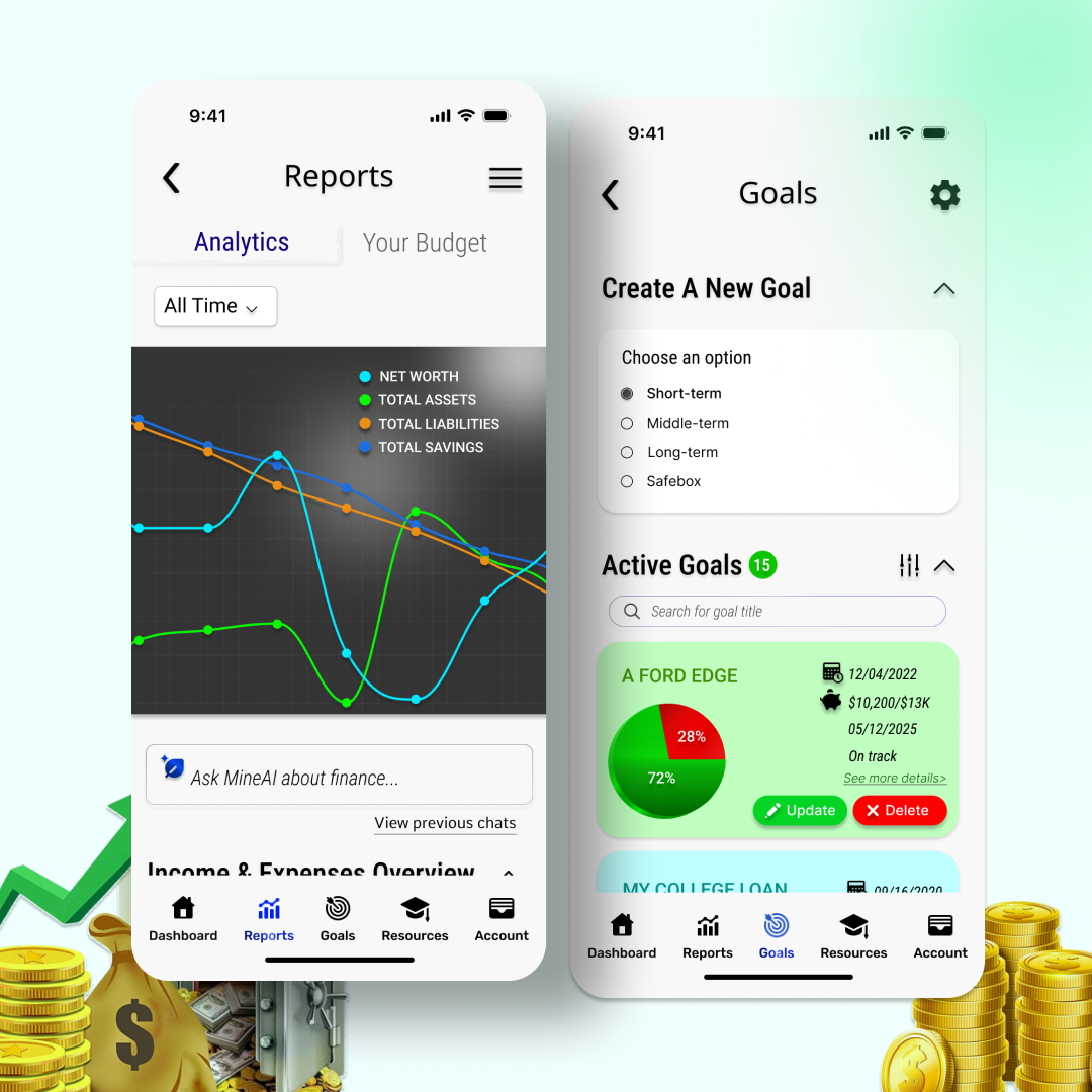 A Financial Goal Tracking App by Berry Milton on Dribbble