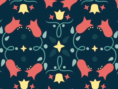 Please Vote! Tulip Twilight Pattern by Sherry Saunders on Dribbble
