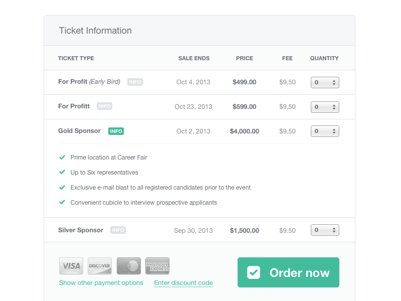 Ticket information by Pawel Kadysz on Dribbble