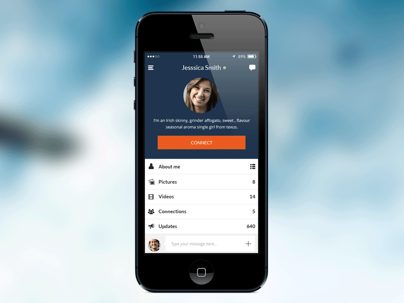iOS7 User profile [gif] by Mamun Srizon on Dribbble
