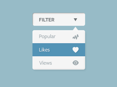 Filter Drop down Menu by Thomas Palumbo on Dribbble
