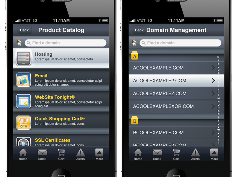 GoDaddy.com iPhone App by Elios Lino on Dribbble