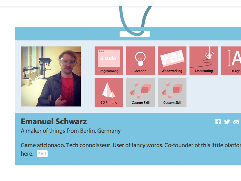 Profile Badge by Emanuel Schwarz on Dribbble