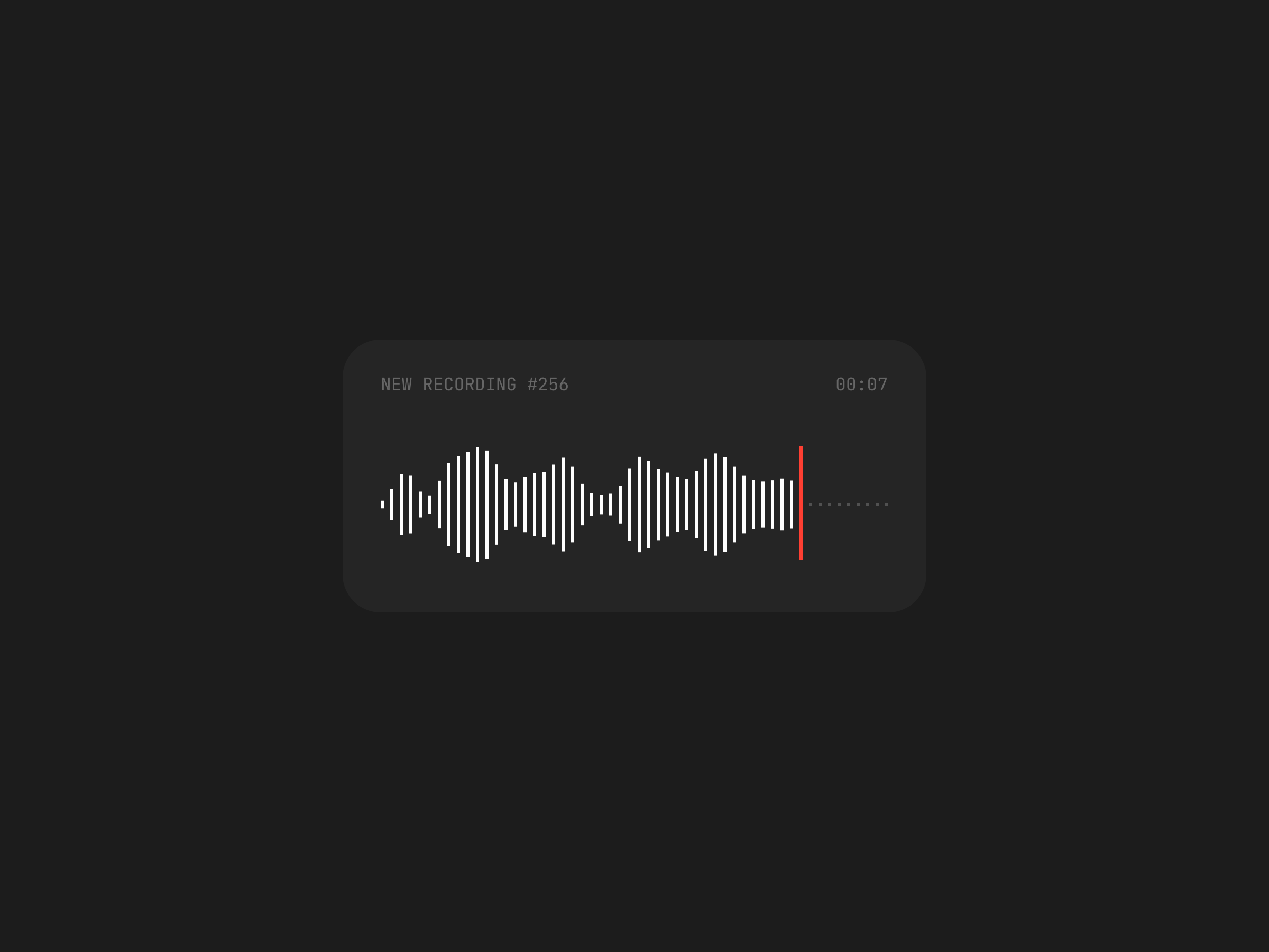 Audio Recording Widget by Oleg Frolov on Dribbble